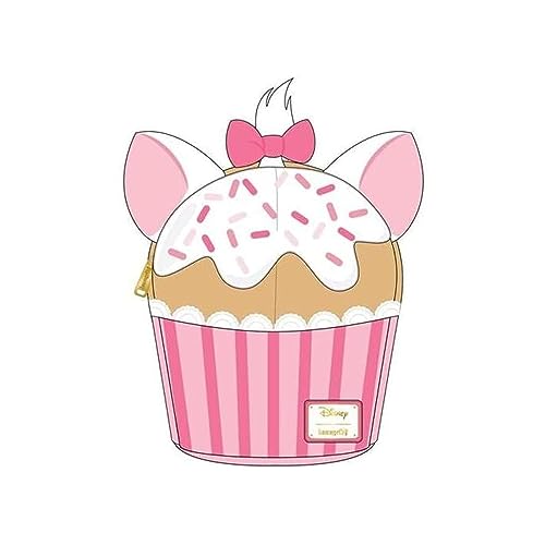 Loungefly Disney Marie Sweets Cupcake Shape Womens Double Strap Shoulder Bag Purse