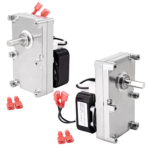 Criditpid Replacement PU-047040 Auger Motor for Englander 25-PDVC, 55-SHP10, 25-PDV Pellet Stoves, 1 RPM Counter Clockwise Auger Motor, Top and Bottom Auger Motor. (2 Pack)