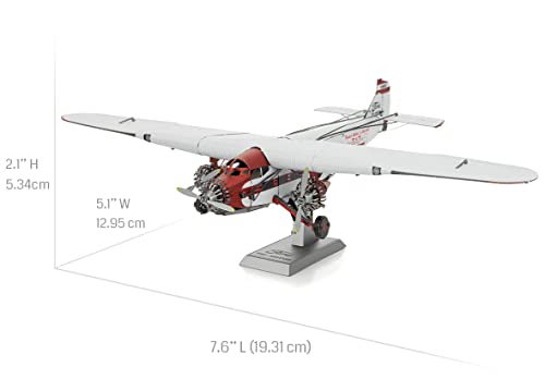 Fascinations Metal Earth Ford Trimotor 3D Metal Model Kit Bundle with Tweezers