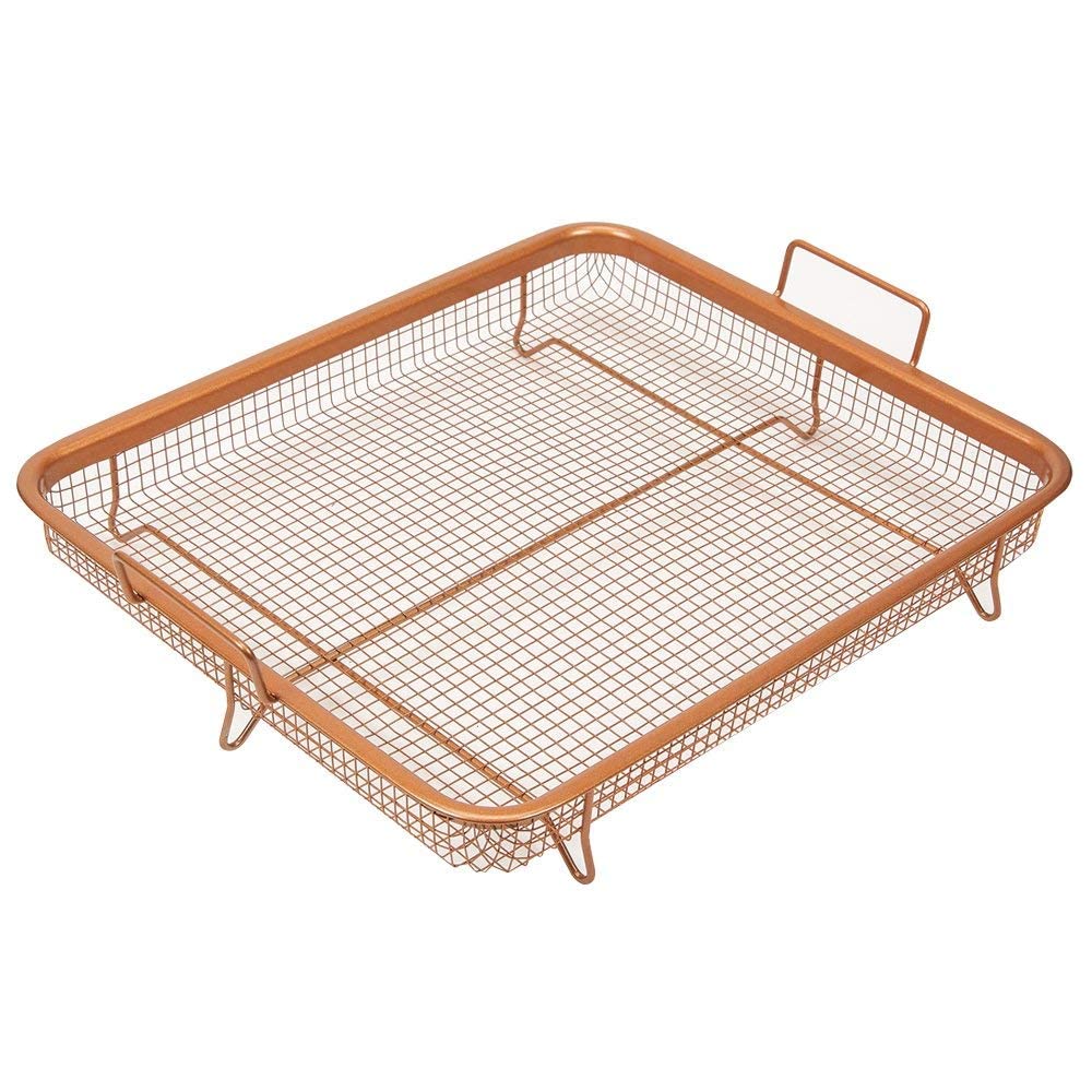 Copper Chef Nonstick Copper Crisper Pan, 12 x 18 Inch Deluxe, 2-Piece Set, Copper