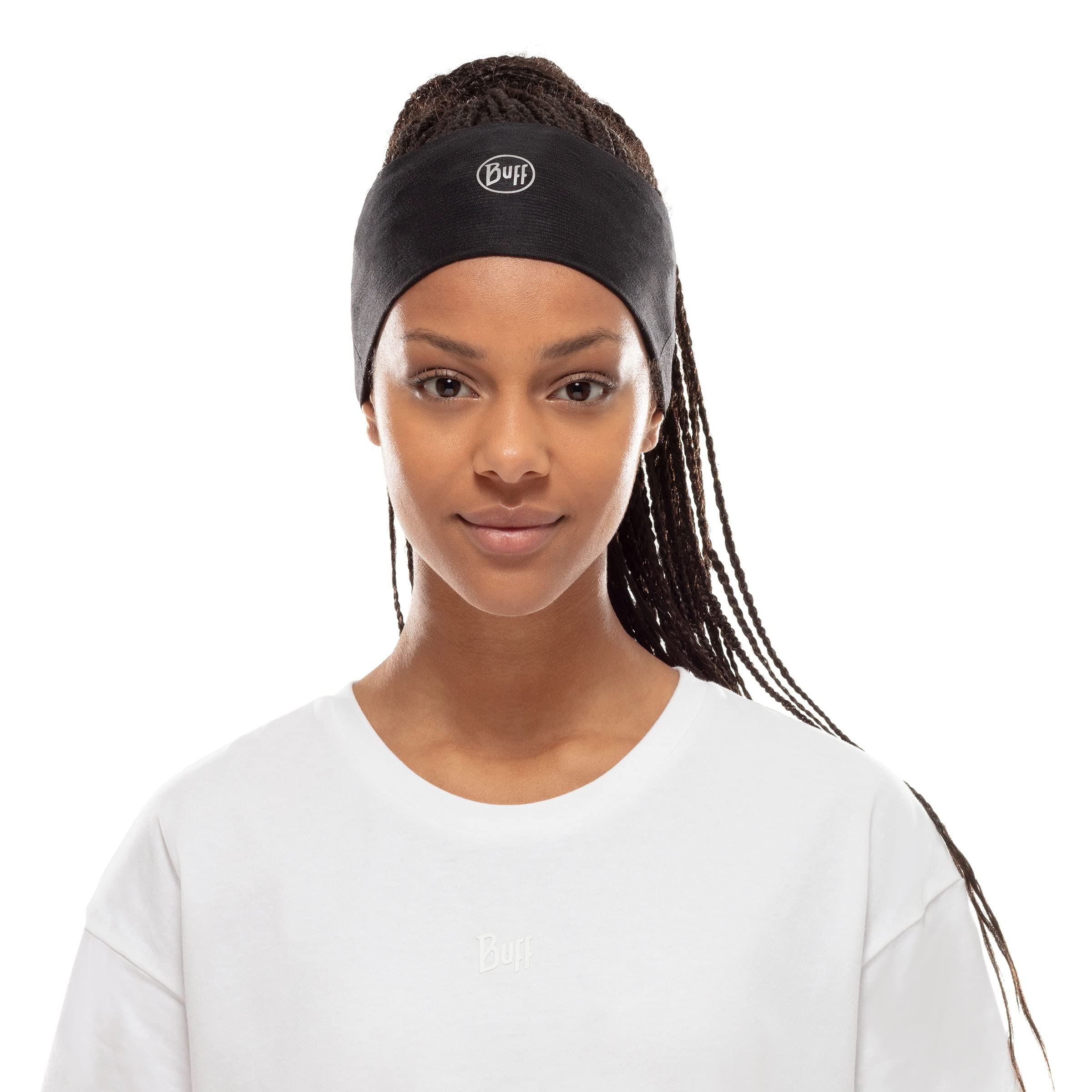 BUFF CoolNet UV Neck Gaiter, UPF 50 Sun Protection, Breathable, Cooling Bandana, Versatile, Quick Dry Face Mask, Makrana Sky Blu, Adult Size