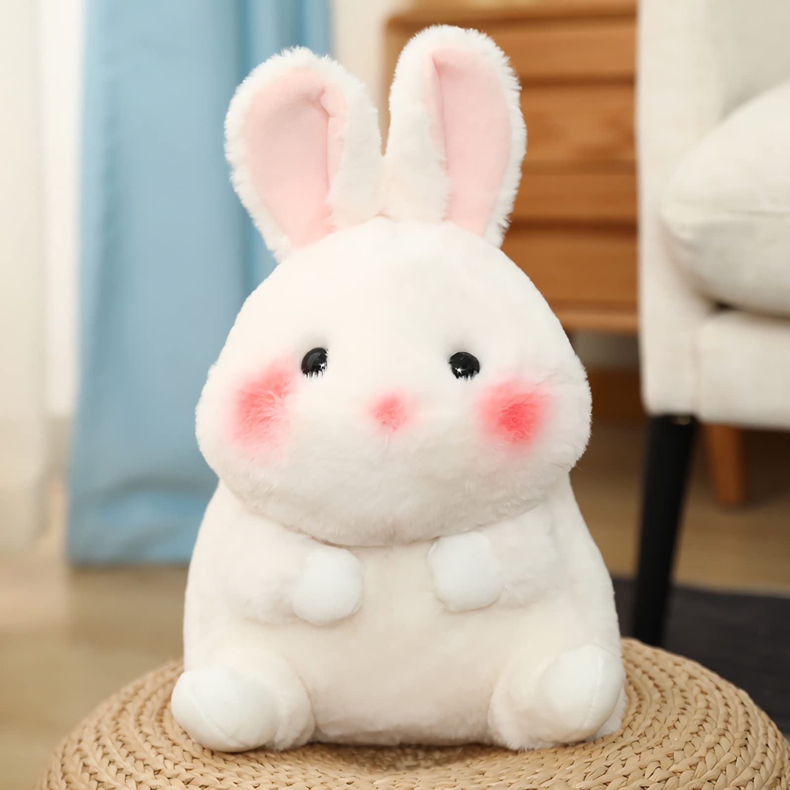 CHDGIOHA 2024 Easter Bunny Plush Toys, Cute Rabbit Soft Stuffed Animals, Easter Birthday White Bunny Plush Pillows, Plush Bunny Toy for Kids (Large Bunny 15.7'')