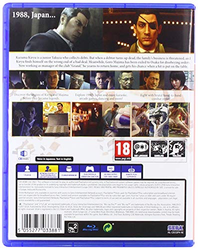 PS4 YAKUZA 0 (PLAYSTATION HITS) (EURO)