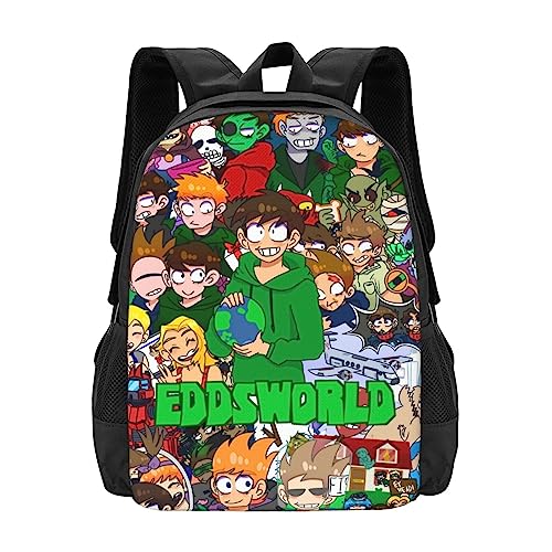 GLGFAS Eddsworld Backpack Large Capacity Leisure Travel Backpack Book Bag Outgoing Daypack 12.5x5.5x16.5 inch