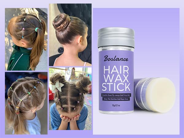 Boslance Hair Wax Stick - Smoothing Pomade for Flyaways, Women, Kids, and Slick Hairstyles