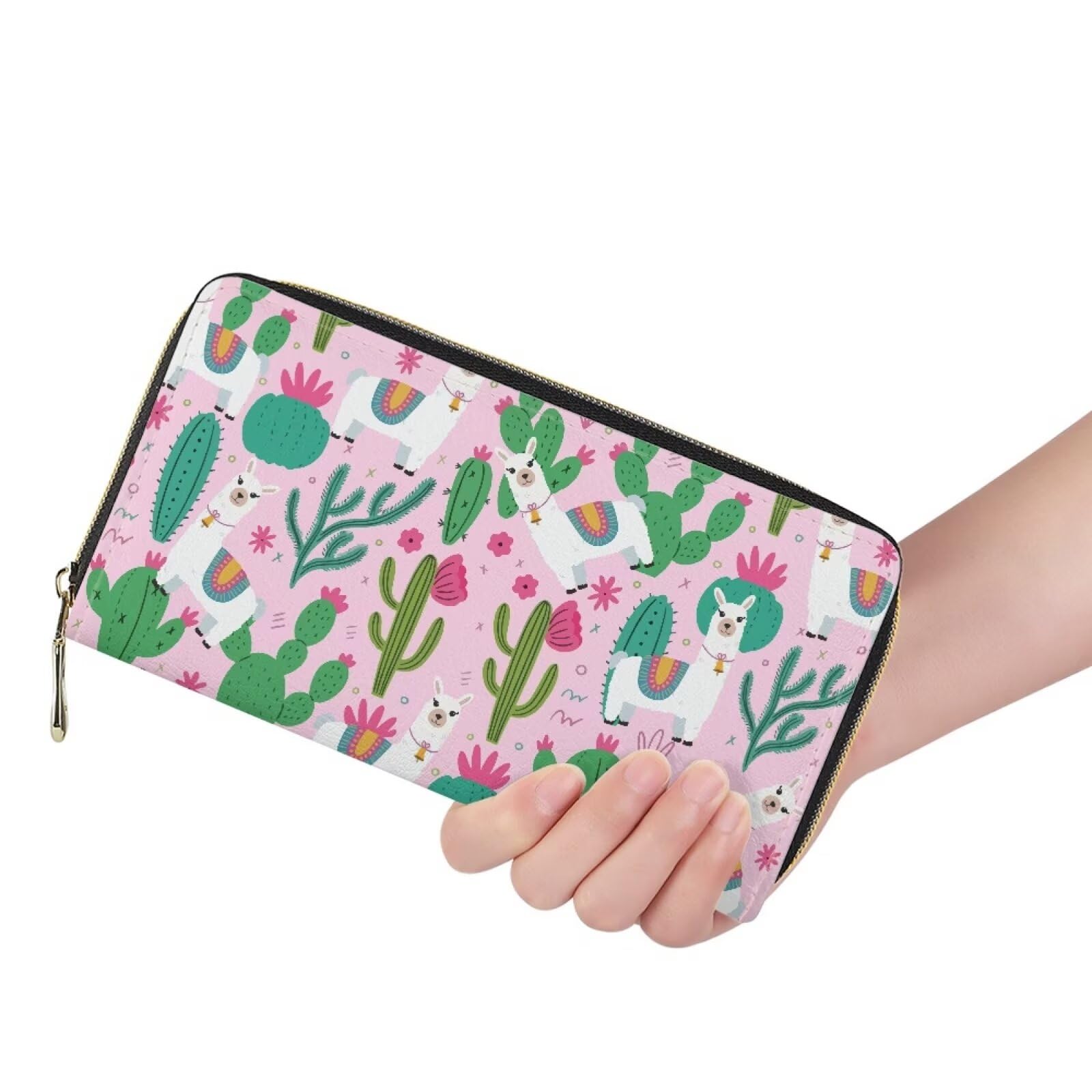 Mumeson Women RFID PU Leather Zip Around Wallet Corgi Print Clutch Travel Purse
