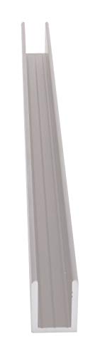 CRL Satin Nickel Frameless Shower Door Aluminum Deep U-Channel for 3/8" Thick Glass - 95 in long