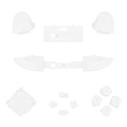 eXtremeRate White Replacement Buttons for Xbox Series S & Xbox Series X Controller, LB RB LT RT Bumpers Triggers D-pad ABXY Start Back Sync Share Keys for Xbox Series X/S Controller