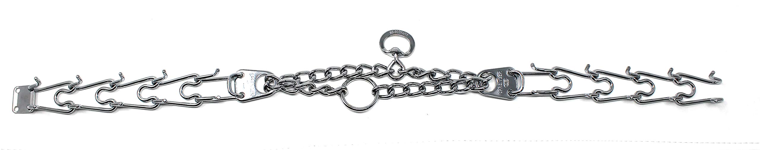 Herm Sprenger Prong Dog Training Collar Ultra-Plus Chrome Plated Steel Pet Pinch Anti Pull Collar for Dogs Made in Germany 22in x 3.0mm (Neck Size up to 18in) Medium