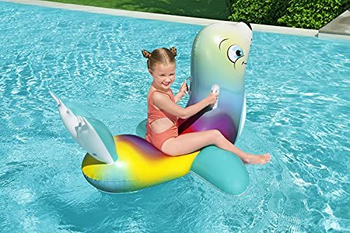 Bestway Seal Pool Float, Kids Inflatable Ride-On with Handles, Swimming Pool and Beach Toy