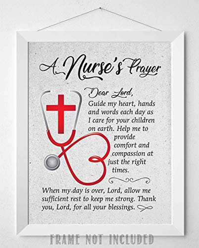 Dear Lord - A Nurse's Prayer - 11x14 Unframed Art Print - Great Gift For Nurse's Day and Home and Office Decor Under $15