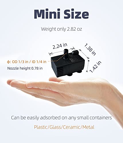 MSELTOS Drain Pump for Commercial Ice Maker, 5 ft Lift, 55 GPH Removable Condensate Pump for Portable AC Unit, Air Conditioner, Dehumidifier, Ice Machine, 110V ~ 240V, Automatic Submersible Water Pump
