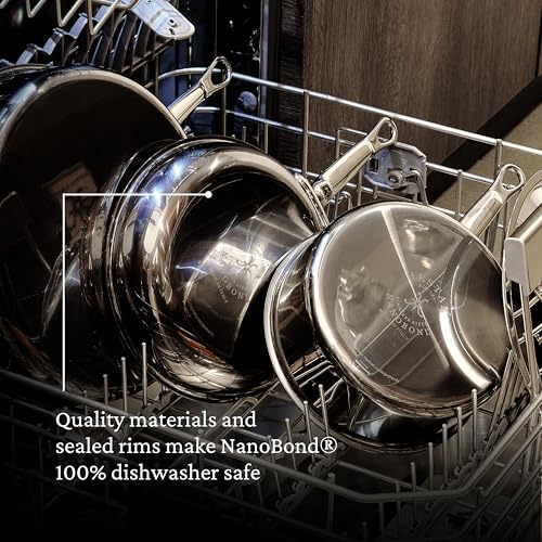 Hestan - NanoBond Collection - Stainless Steel Titanium Sauté Pan, Induction Cooktop Compatible, 5 Quart