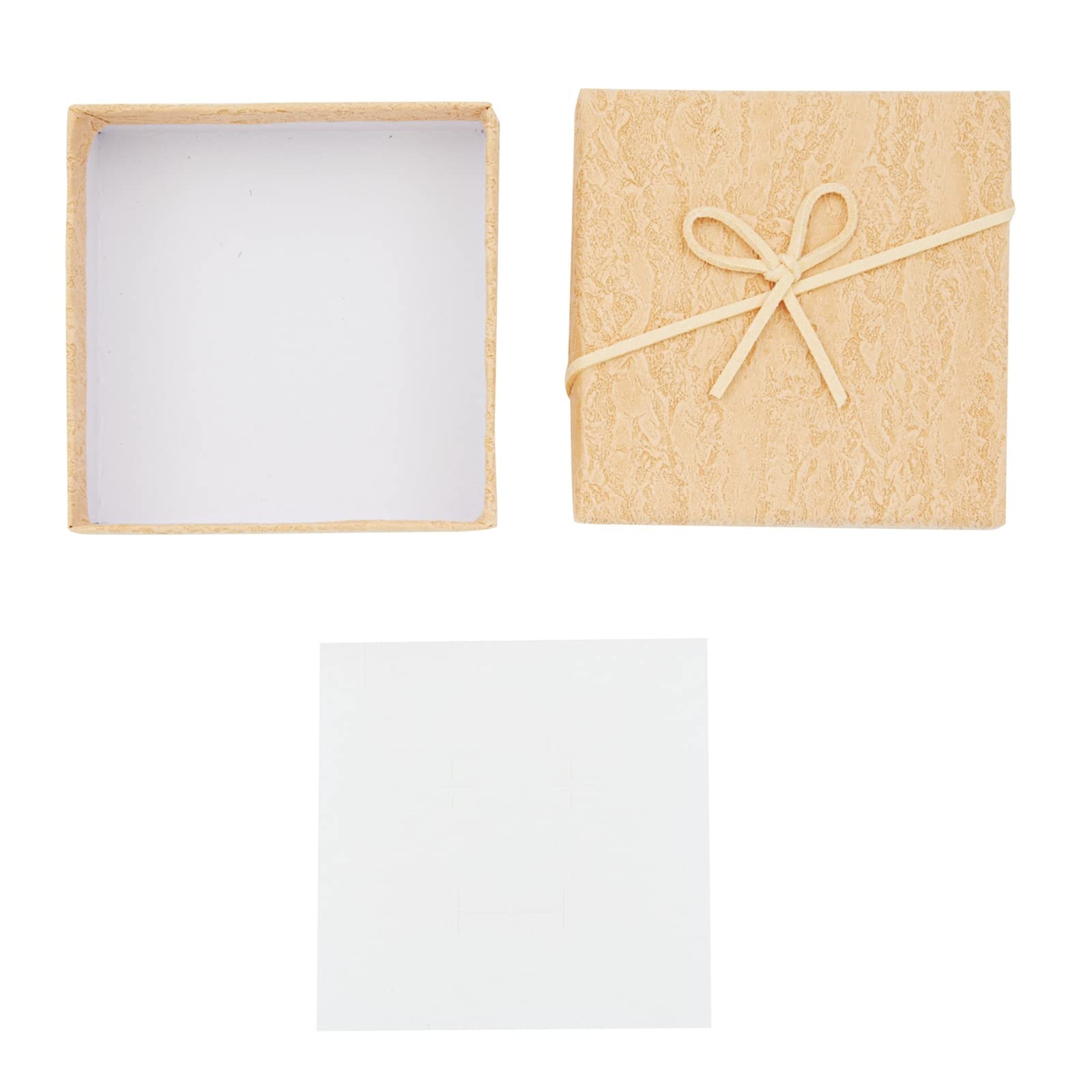 Bright Creations Jewelry Gift Boxes with Lids, Ribbon Bow (3.5 x 3.5 x 1 in, 4 Colors, 12 Pack)