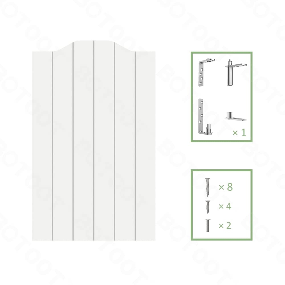 BOTOOT Swinging Door for 24/30/32/36 inches Width Vertical Stripe Cafe Door Bar Kitchen Bathroom Partition Door Two-Way Opening Automatic Closing Half Waist Door (32×42 inches)