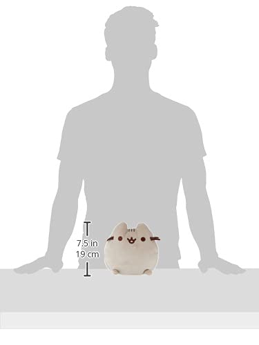 GUND Pusheen The Cat Squisheen Log Plush, Squishy Stuffed Animal for Ages 8 and Up, Gray, 11”
