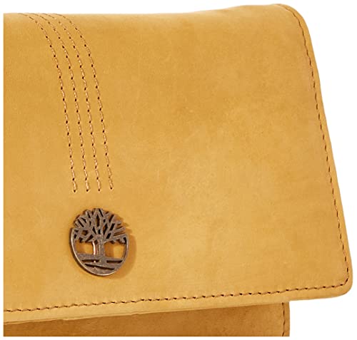 Timberland womens Wallet Purse RFID Leather Crossbody Bag, Wheat (Nubuck), One Size US