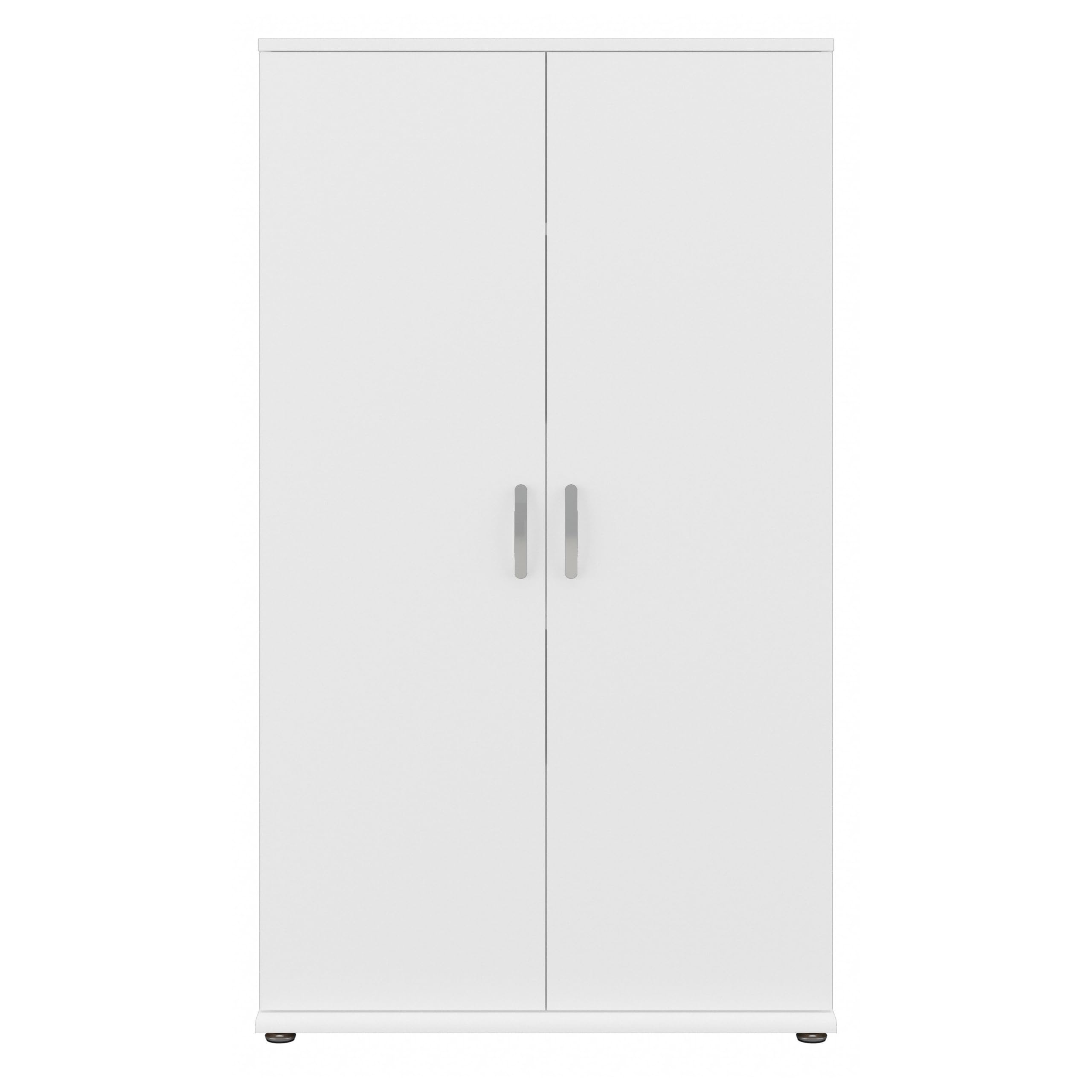 Bush Business Furniture Universal Tall Clothing Storage Cabinet with Doors and Shelves, White