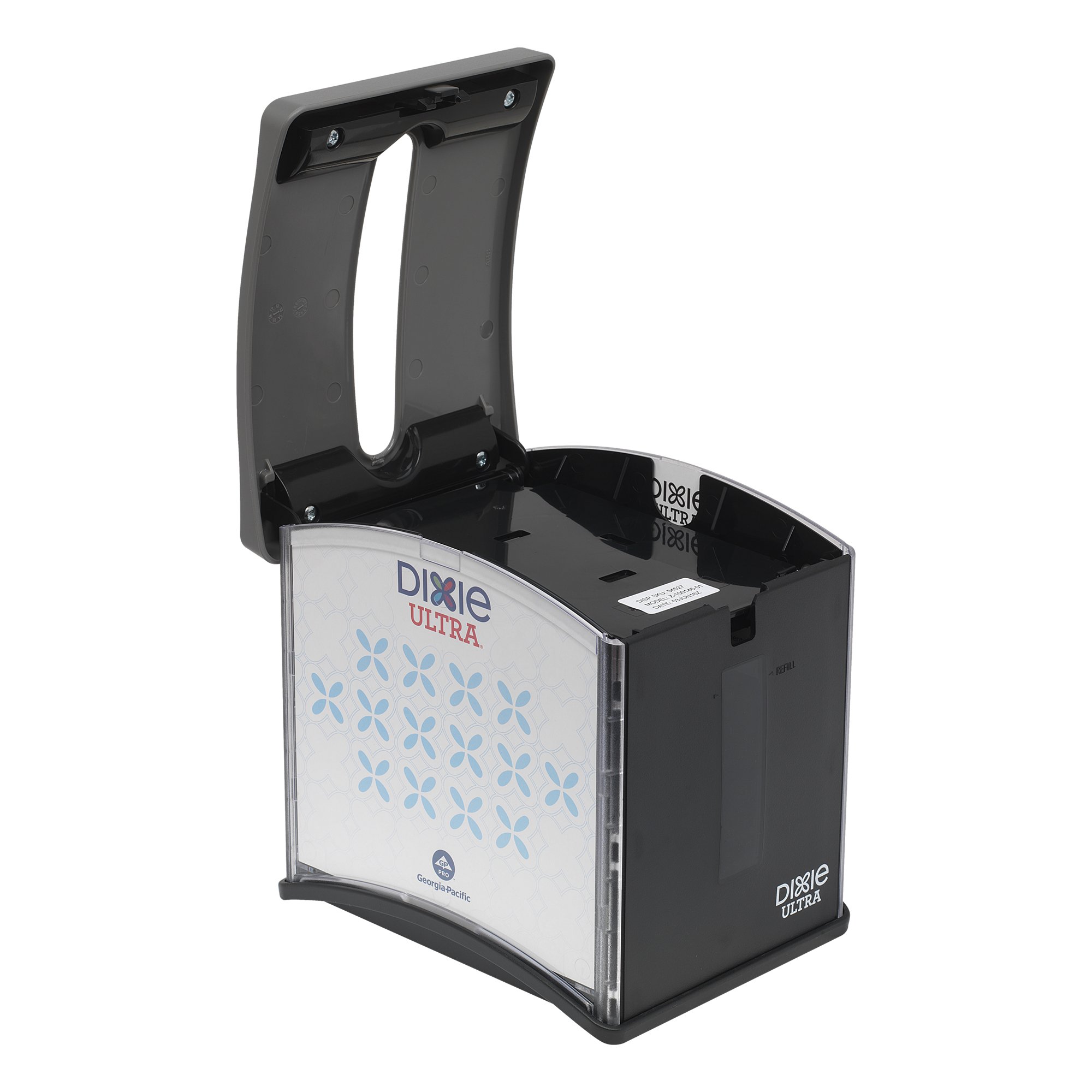 Dixie Ultra Tabletop Interfold Napkin Dispenser (Formerly EasyNap) by GP PRO (Georgia-Pacific), Black, 54527, Holds 300 Napkins, 5.900" W x 7.480" D x 6.640" H
