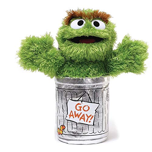 GUND Sesame Street Official Oscar The Grouch Muppet Plush, Premium Plush Toy for Ages 1 & Up, Green/Silver, 10β