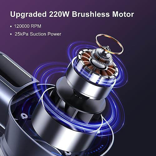 Lubluelu Cordless Vacuum Cleaner, 25Kpa Powerful Cordless Stick Vacuum with Self-Standing,50Mins Long Runtime, Lightweight Handheld Quiet Vacuum Cordless for Pet Hair, Carpet & Hardwood Floor