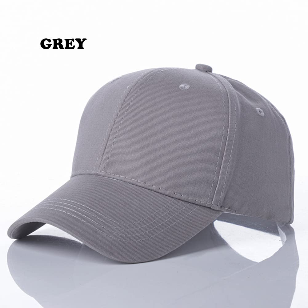 Classic 100% Cotton Structured Baseball Hats Adjustable for Men Women Basic Plain Blank Workout Ball Caps (Black)