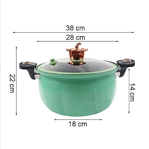 Multifunctional Plumpy Non-stick Micro Pressure Pot 2023 [NEW], 8L Large Capacity Pumpkin Micro Pressure Cooker, Soup Meat Pot Rice Cooker Gas Stove Micro Pressure Cooker Stew Pot (Color : Orange)