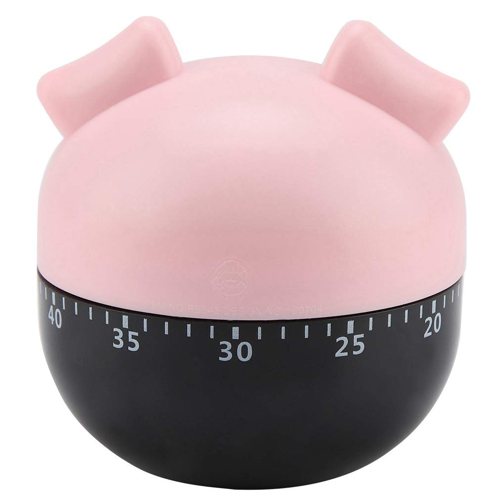 Cute Cartoon Pig Kitchen Timer Mechanical Timers Counters for Cooking Timing Tool, Kitchen Timer Mini Timer 55 Mins Countdown Easy to use