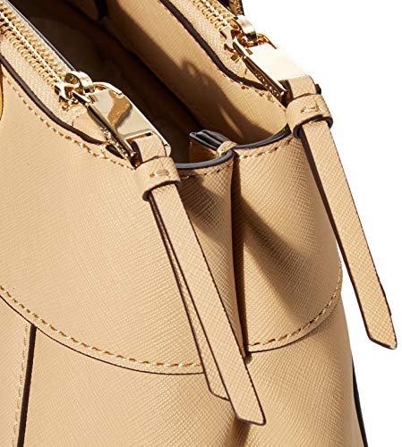 Calvin Klein Hayden Saffiano Leather Triple Compartment Shoulder Bag Satchel, RYE