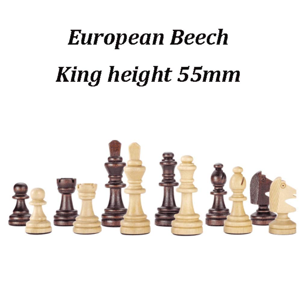 Classic Chess Set with 10.6" Large Folding Wooden Game Board Crafted Chesspiece Storage Slots for Adults and Kids Chess Set