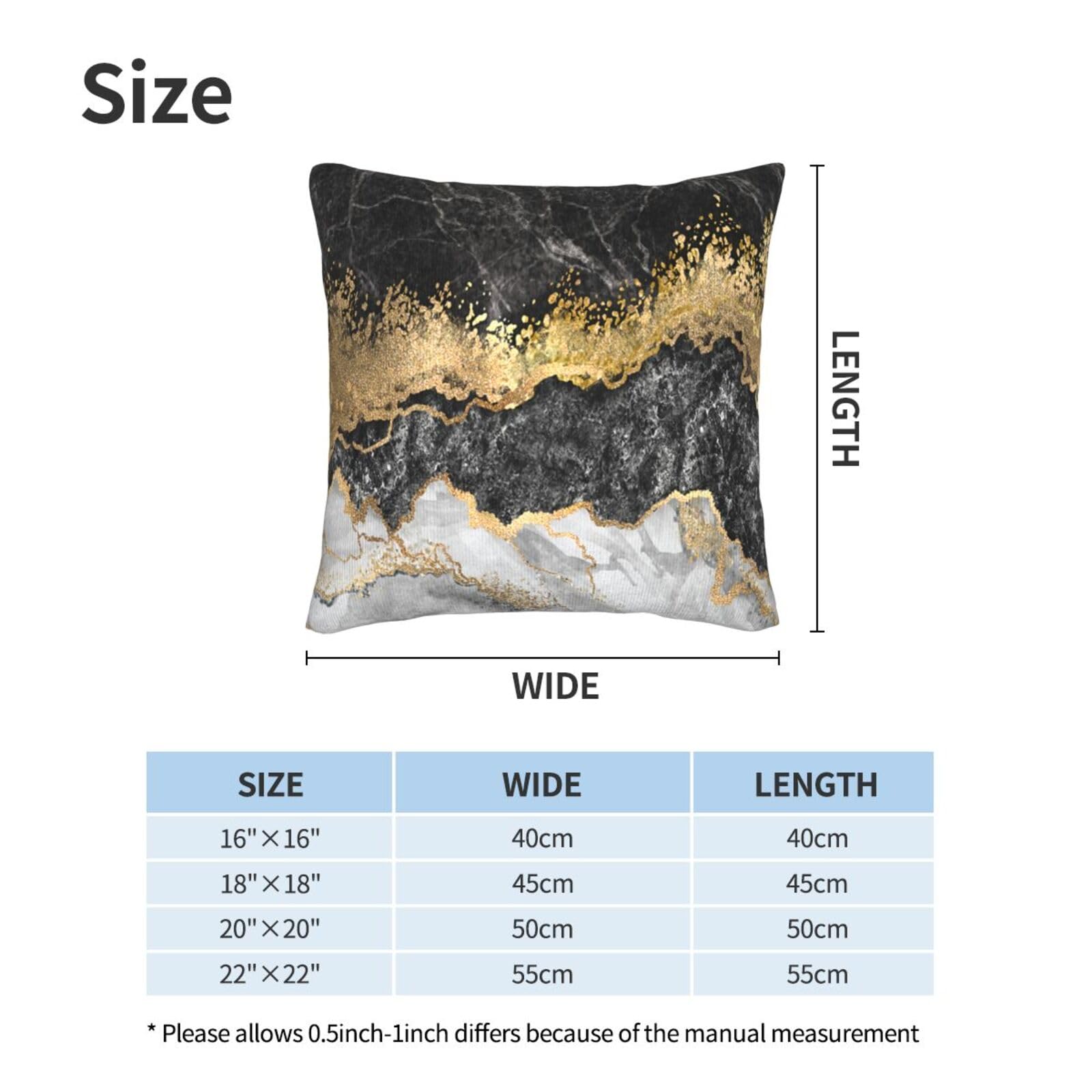 Black and White Throw Pillow Covers 18 X 18 Inch Set of 2 Modern Abstract Art Line Boho Decorative Pillow Cases Cushion Covers for Sofa Couch Car Bedroom Home Decor