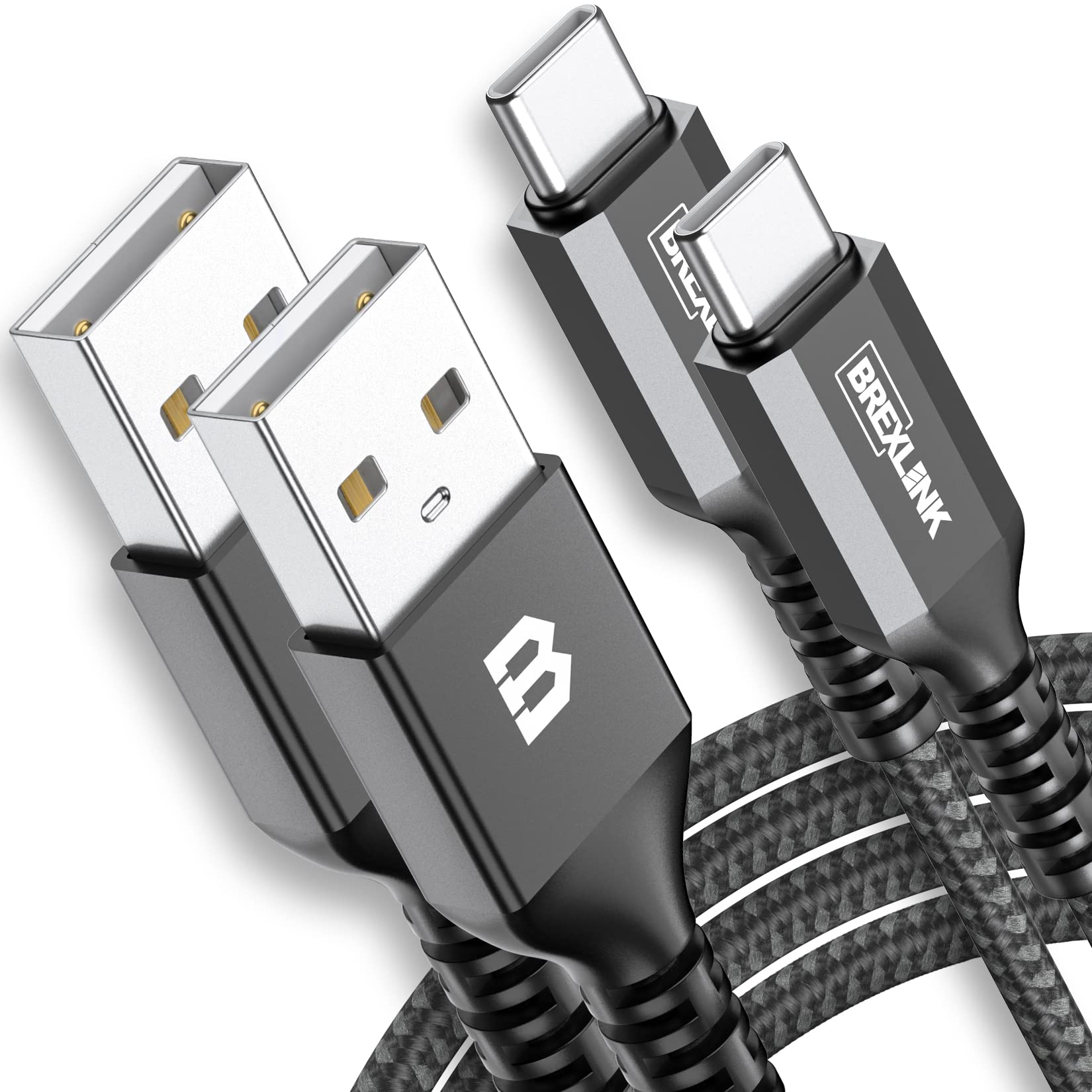 BrexLink USB C Cable, Type C Charger USB 3A Charging Cable Fast Charge for Samsung Galaxy S22 Plus Ultra S21 S22 Plus, Moto G7 G8, Other USB Type c Charger
