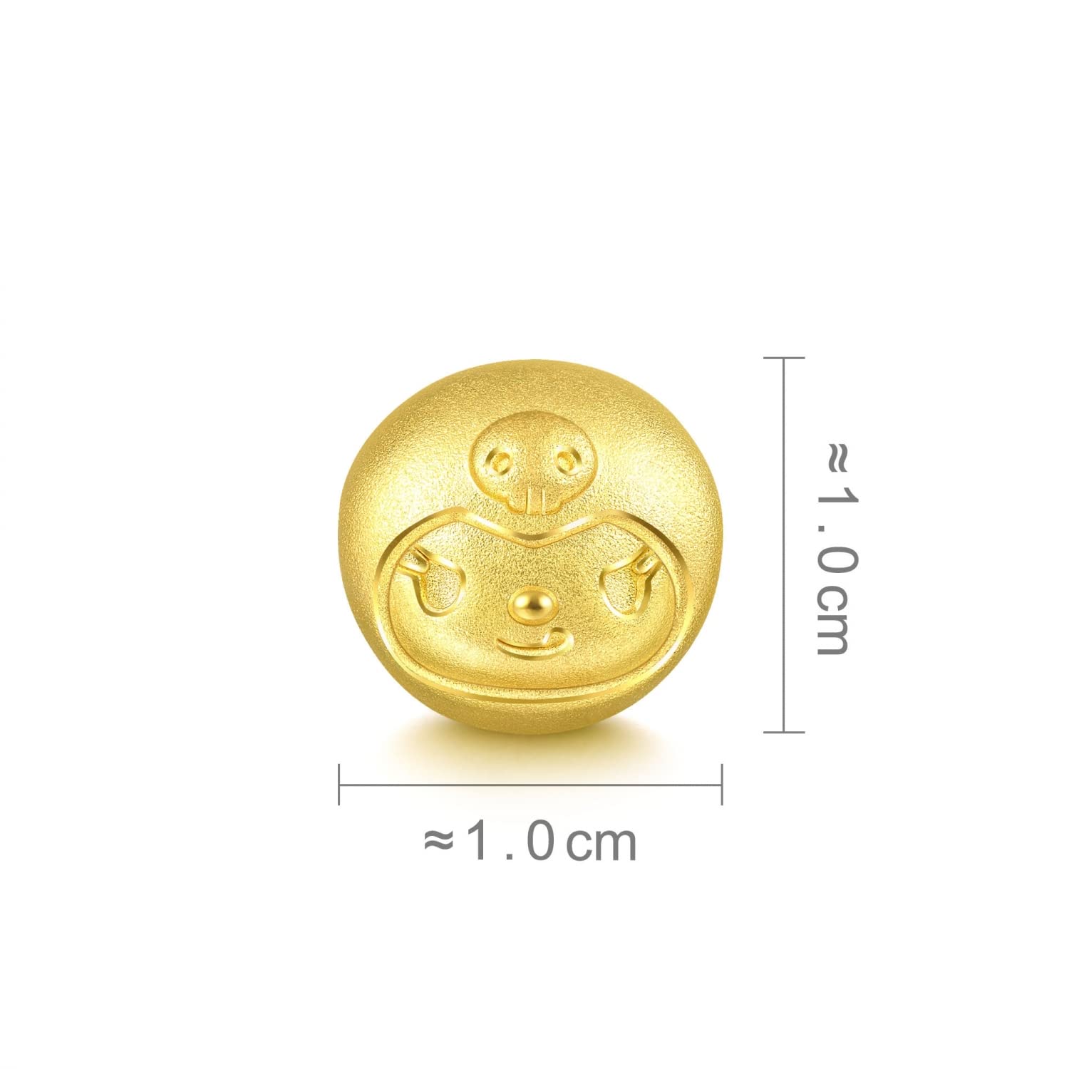 CHOW SANG SANG Sanrio 999 24K Solid Gold Round Kuromi Bead Mini Charm Bracelet for Women 92838C
