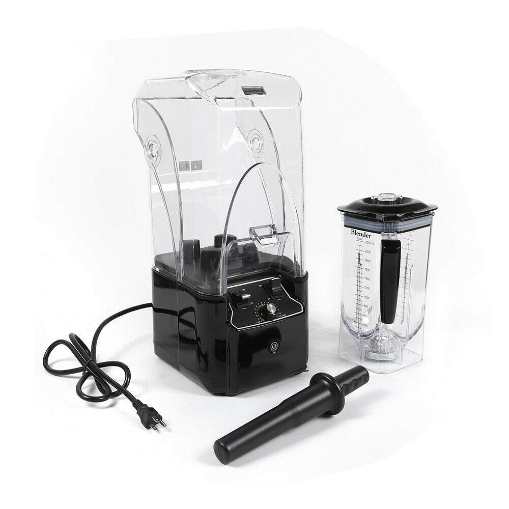 CNCEST Commercial Blender Juicer Mixer Smooth Ice Cream Maker Mixer Soy Milk Maker Mixer 2.2L 2200W Soundproof Blender Food Processor