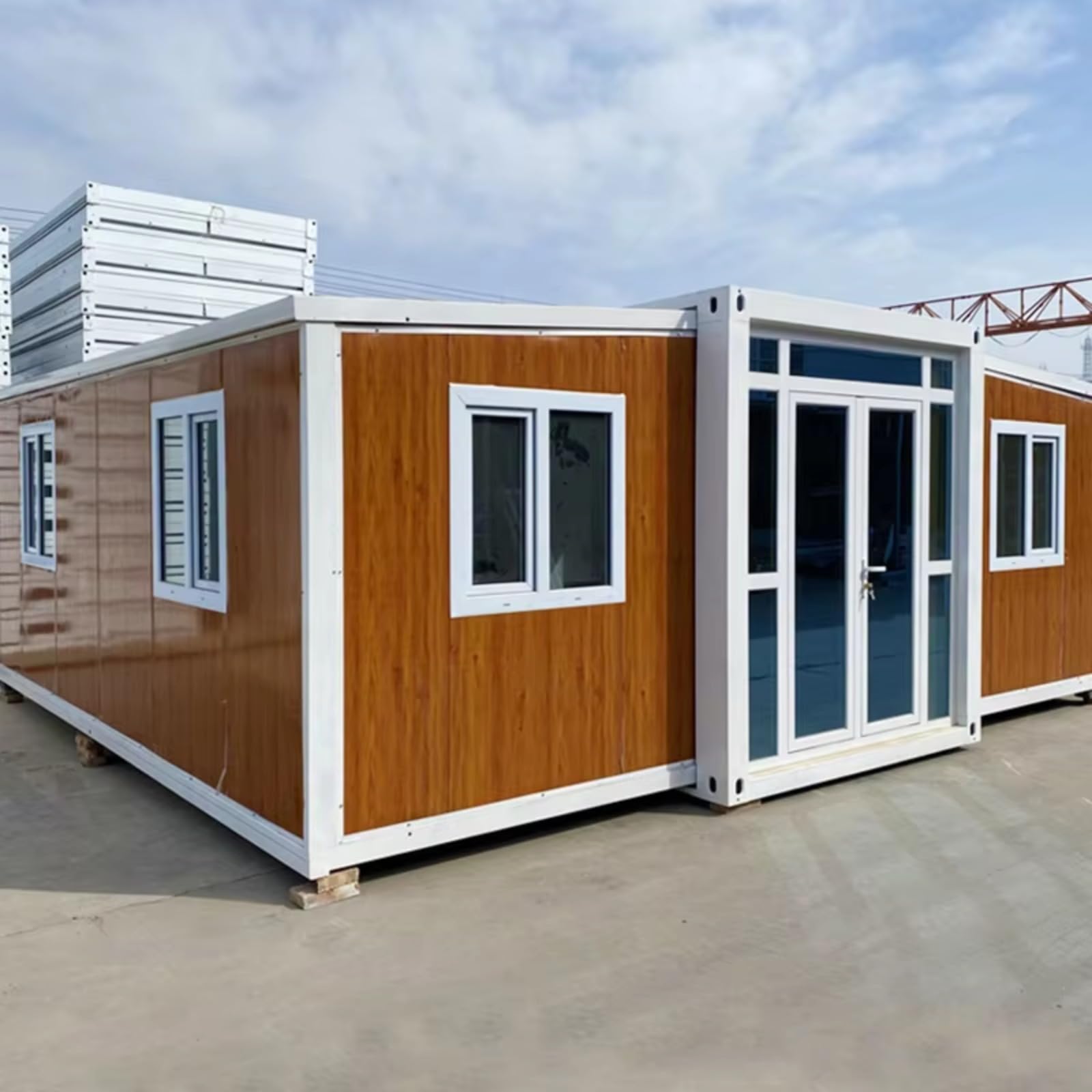 Container Modular House Portable Tiny House for Living Home Office Prefabricated Building Reusable Prefabricated Flat Pack with Bedroom Bath Living & Kitchen
