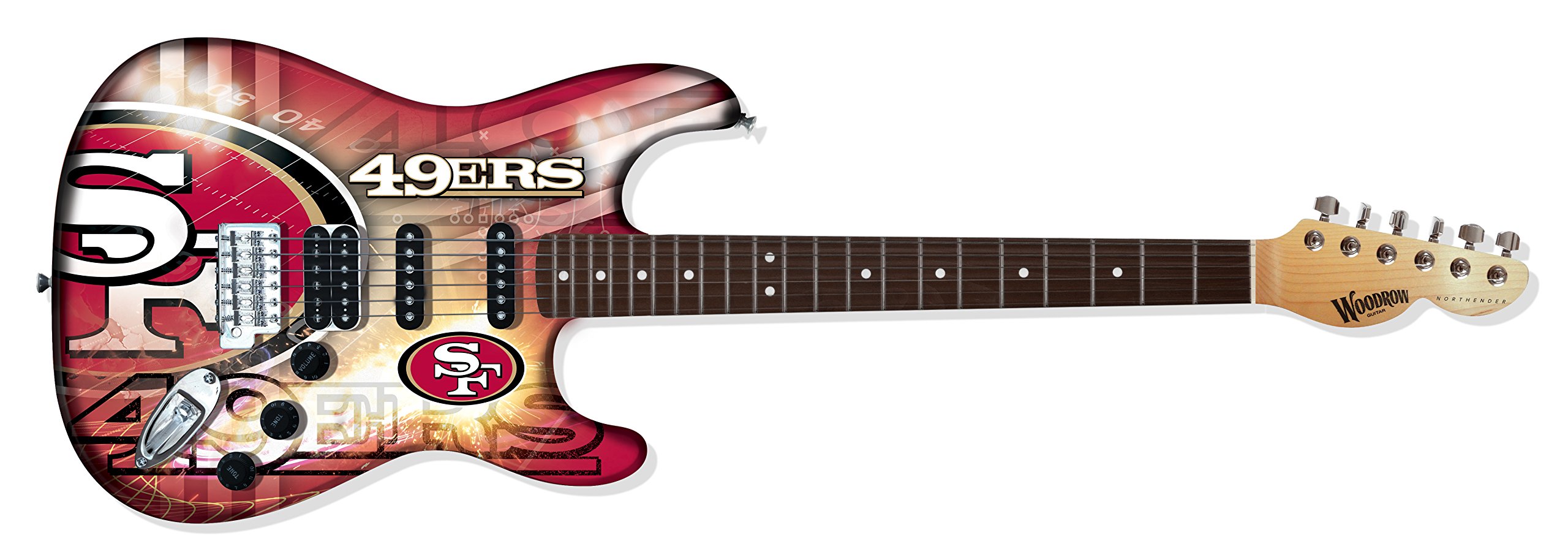 Woodrow Guitar by The Sports Vault NFL San Francisco 49ers Northender Electric Guitar