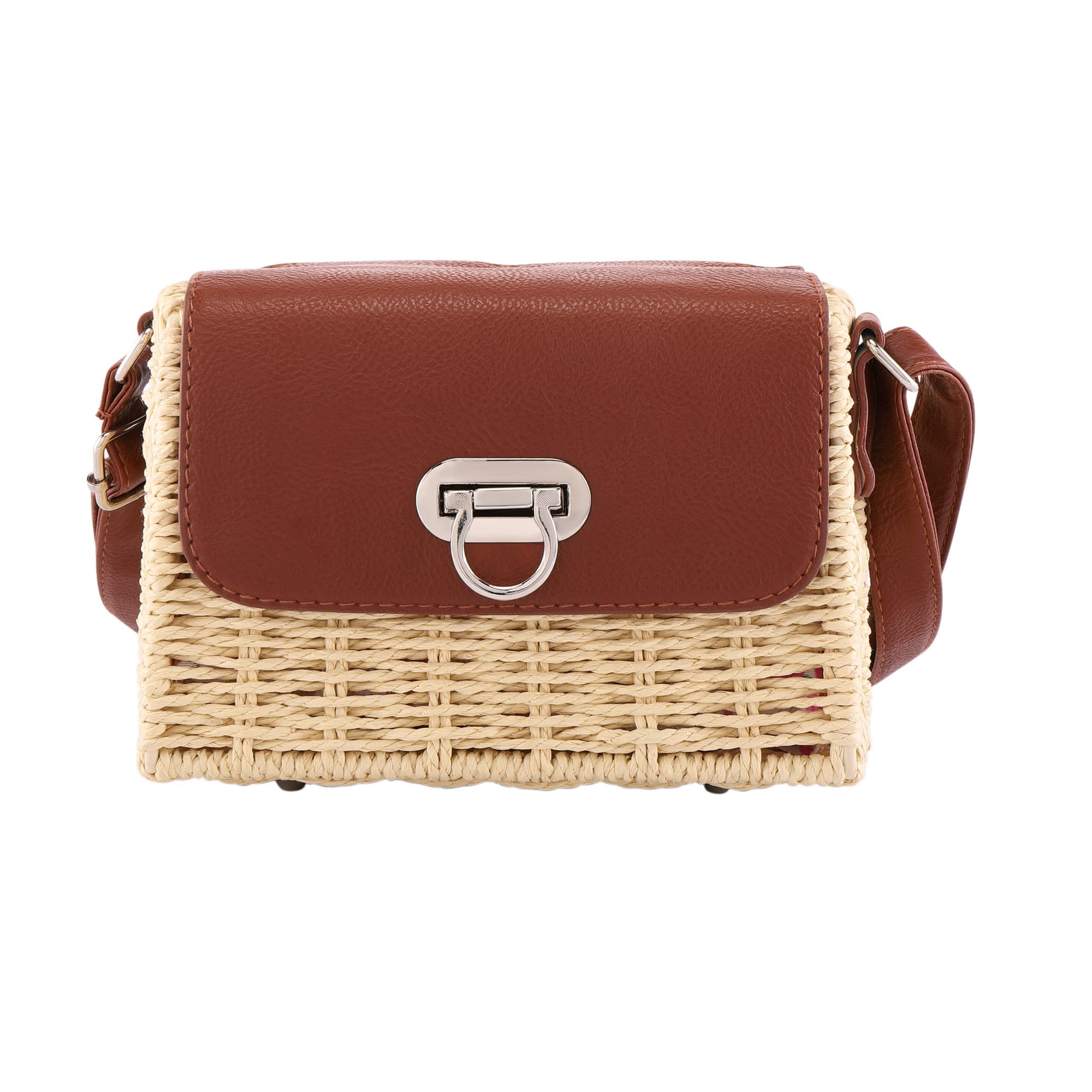 CHIC DIARY Summer Beach Straw Bag for Women Small Straw Crossbody Shoulder Handbag Handwoven Rattan Clutch Purse (A-Beige)