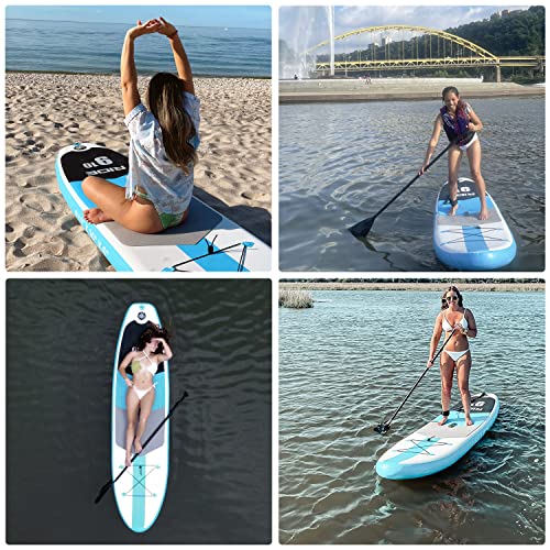 CADALENE Inflatable Stand Up Paddle Board with SUP Accessories, Inflatable Paddle Board for Adults & Youth of All Skill Levels (9.10ft Blue)