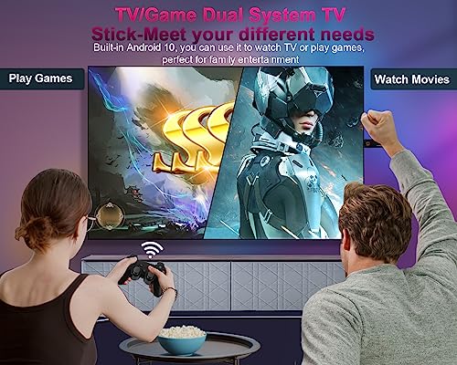 Magcubic Wireless Old Game Console Android TV Stick, Old Game Stick 8K HDMI Output, Plug & Play Video Game Stick 10000+ Games, 64G, 3D, 10 Emulators Dual 2.4G Wireless Controllers
