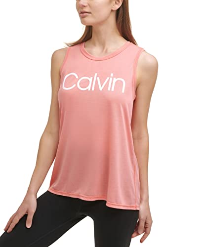 Calvin Klein Womens Performance Logo Racerback Tank Top