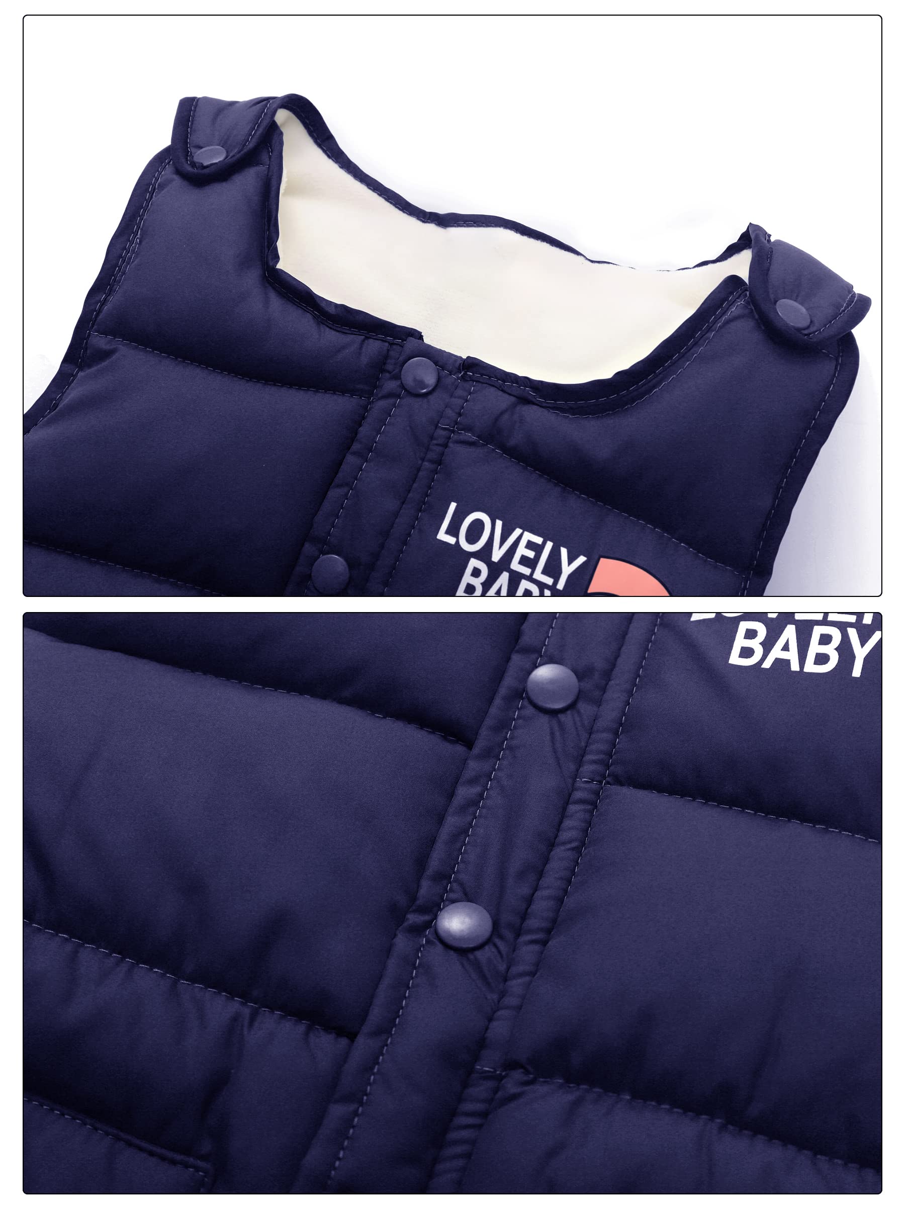 Classic Snow Bib Ski Snowsuit Toddler Boys Winter Warm Pants Kids Lightweight Down Pants Active Pants Dark Blue 6-12 Months