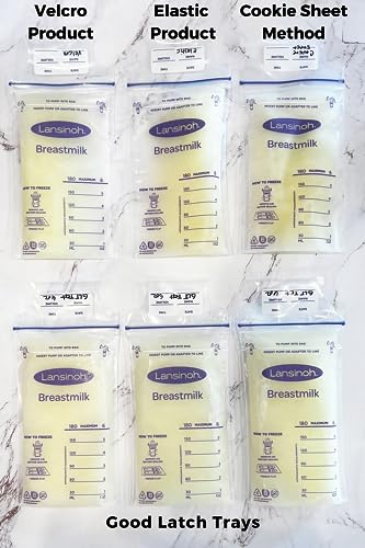 Magnetic Freeze Flat Trays for Breastmilk - Breastpump Accessory to Freeze Breast Milk Storage Bags Flat - (for Lansinoh, Up&Up, and Avent, 3oz Tray Set (3 or 6oz))