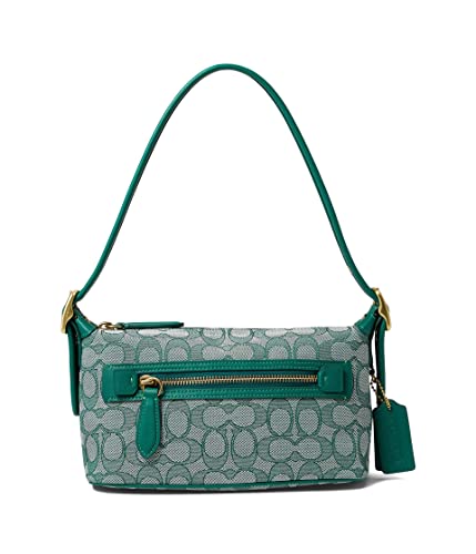 Coach Signature Jacquard Demi Bag Green Green One Size