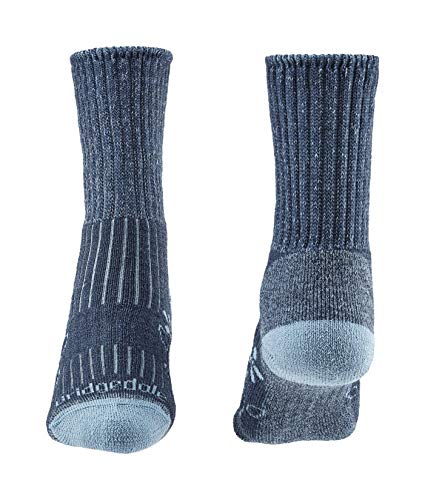 Bridgedale Women's Hike Midweight Boot Height- Merino Comfort Socks, Blue, Small