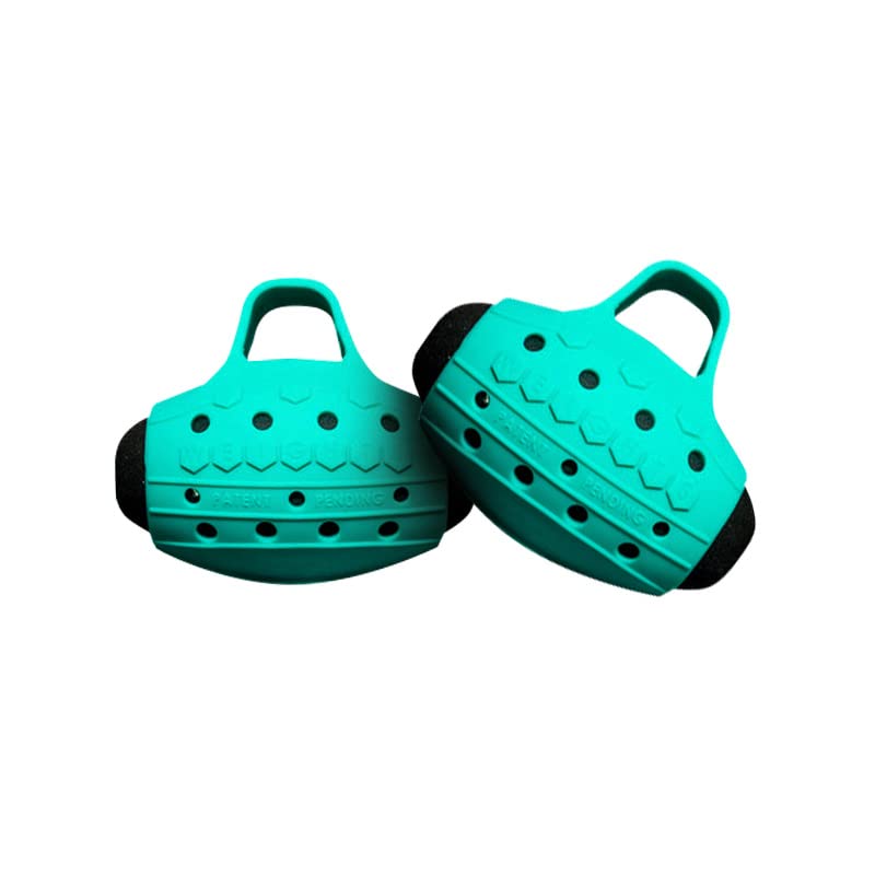 Cardio Ultra-Dense Metal Alloy Hand Weights With Anti-Slip Finger Loop Set of 2 for Yoga, Fitness Training for Men and Women - 2.0 lbs (Without Bag, Robin's Egg Blue) + Free E-Book Workout Guide