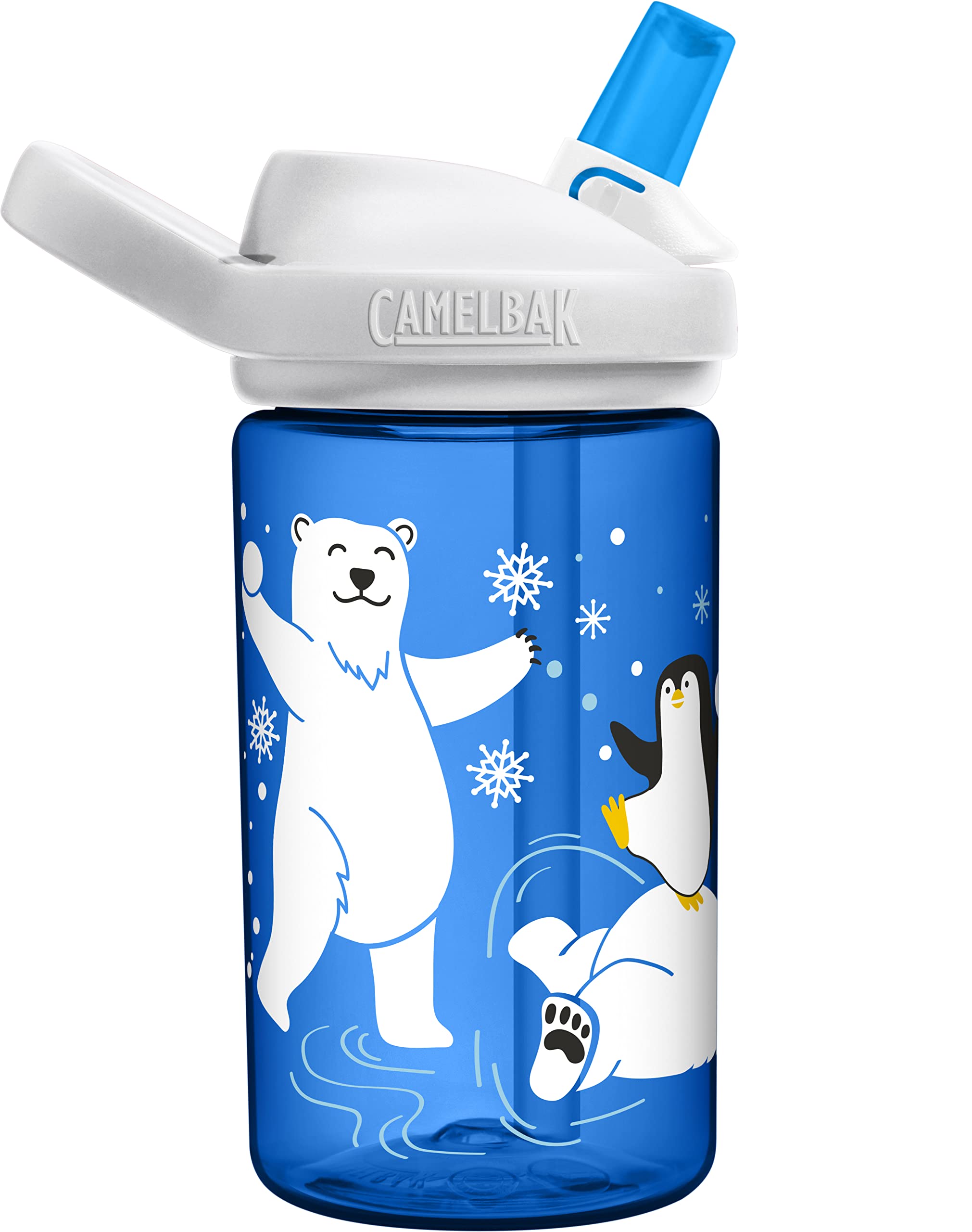 CamelBak eddy+ 14oz Kids Water Bottle with Tritan Renew – Straw Top, Leak-Proof When Closed, Fitness Unicorns