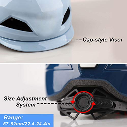 Bike Helmet Women, Shinmax Bicycle Helmet Men with USB Charging Light&Portable Backpack Adjustable Size for Urban Commuter Cycling Helmet Bc-177