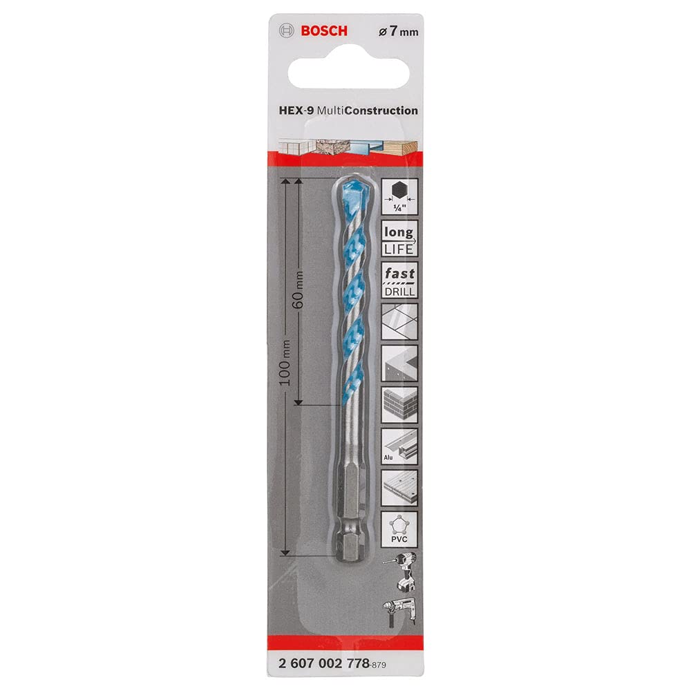 Bosch 2607002778 Multi-Purpose Drill Bit "Hex-9 Multi Construction" 7x50mm