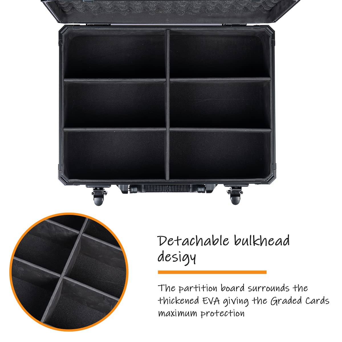 D DACCKIT Graded Card Storage Box - 160+ Graded Cards Case Compatible with PSA BGS CSG FGS Graded Sports Cards
