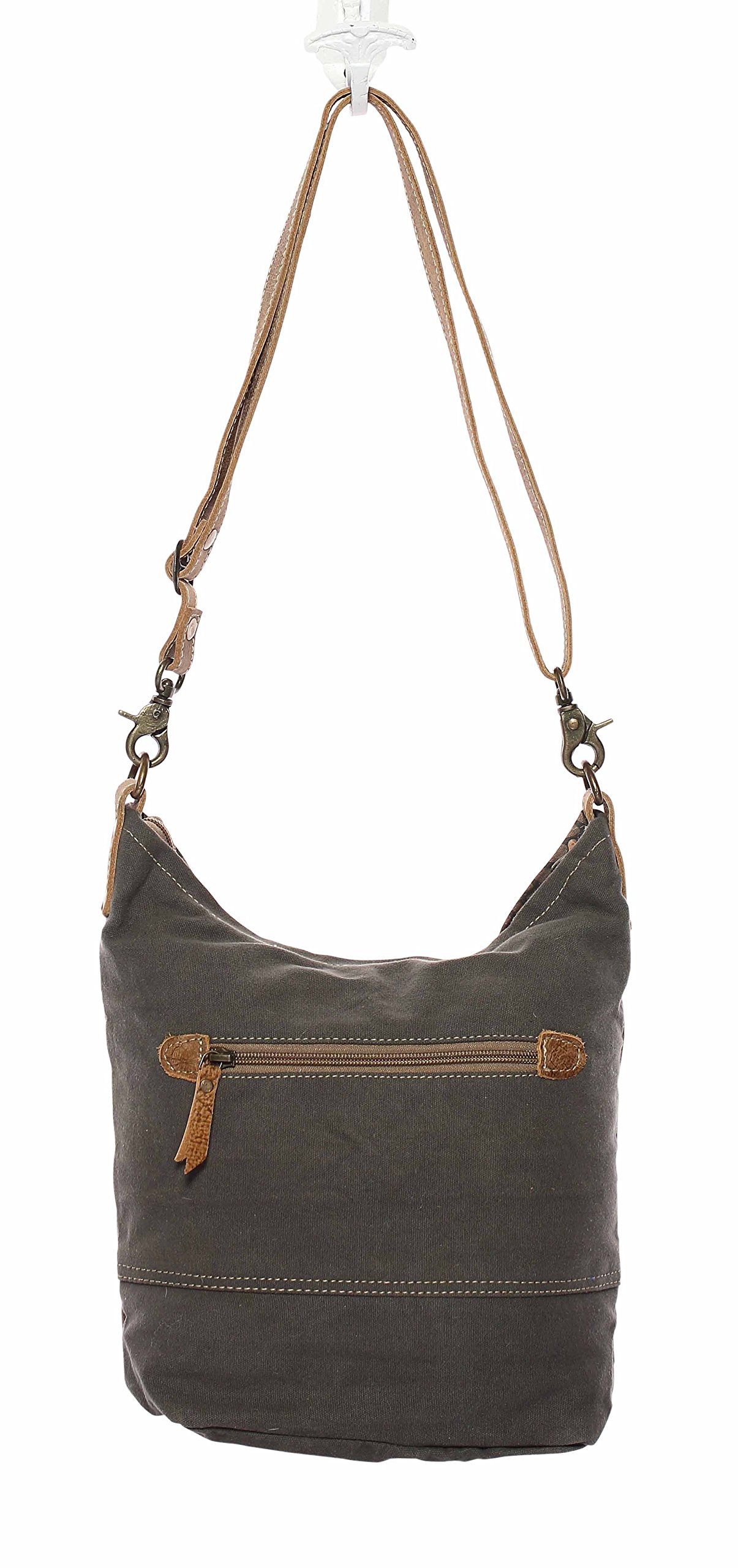 Myra Bag Honey Bee Upcycled Canvas Shoulder Bag S-1130
